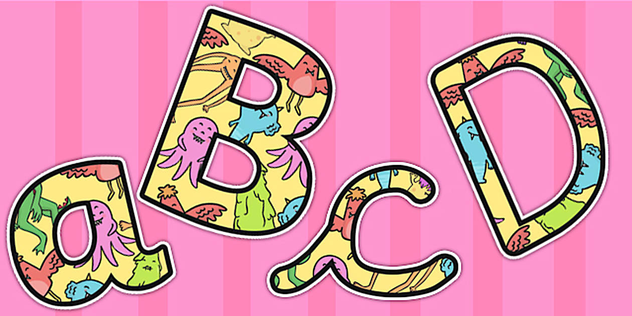 Monster Themed Size Editable Display Lettering - Twinkl