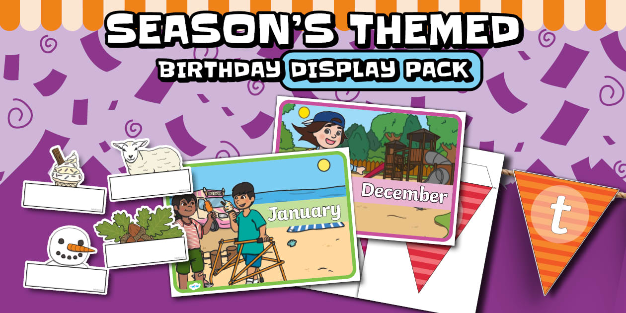 Australian Seasons-Themed Birthdays Display Pack
