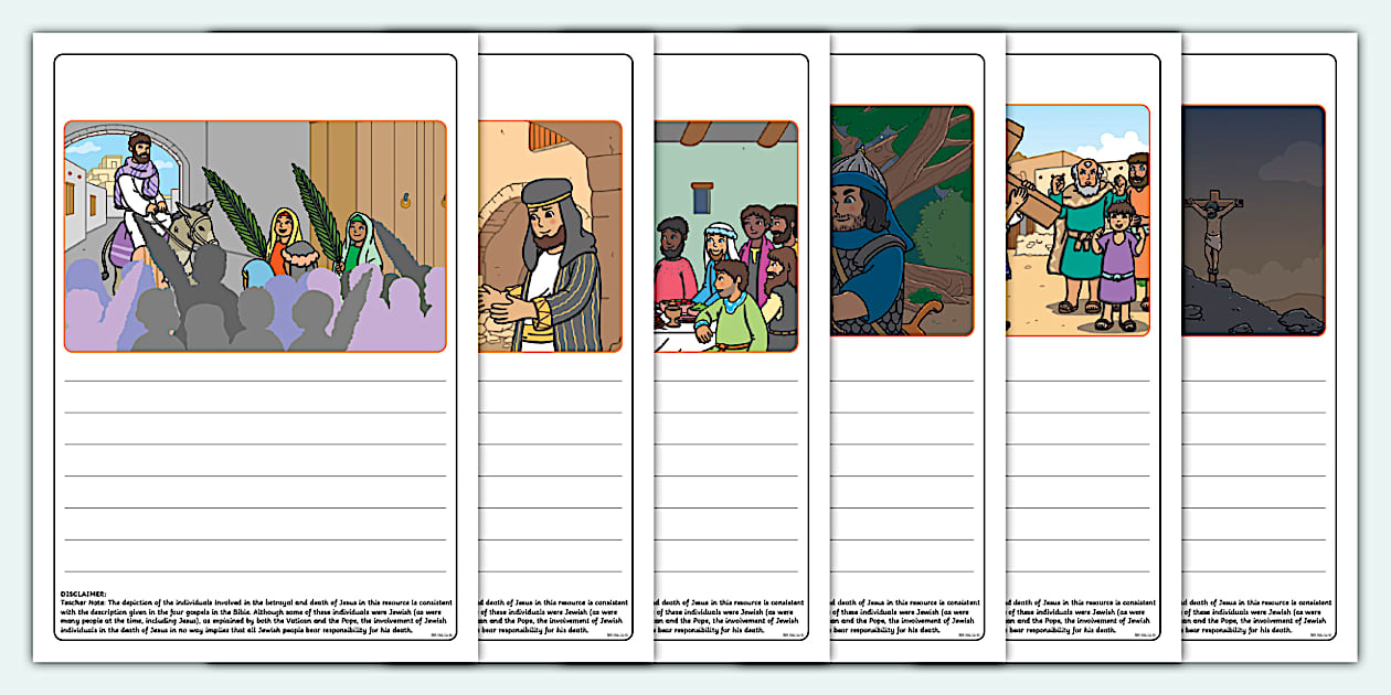 Easter Story Writing Frames (teacher made) - Twinkl