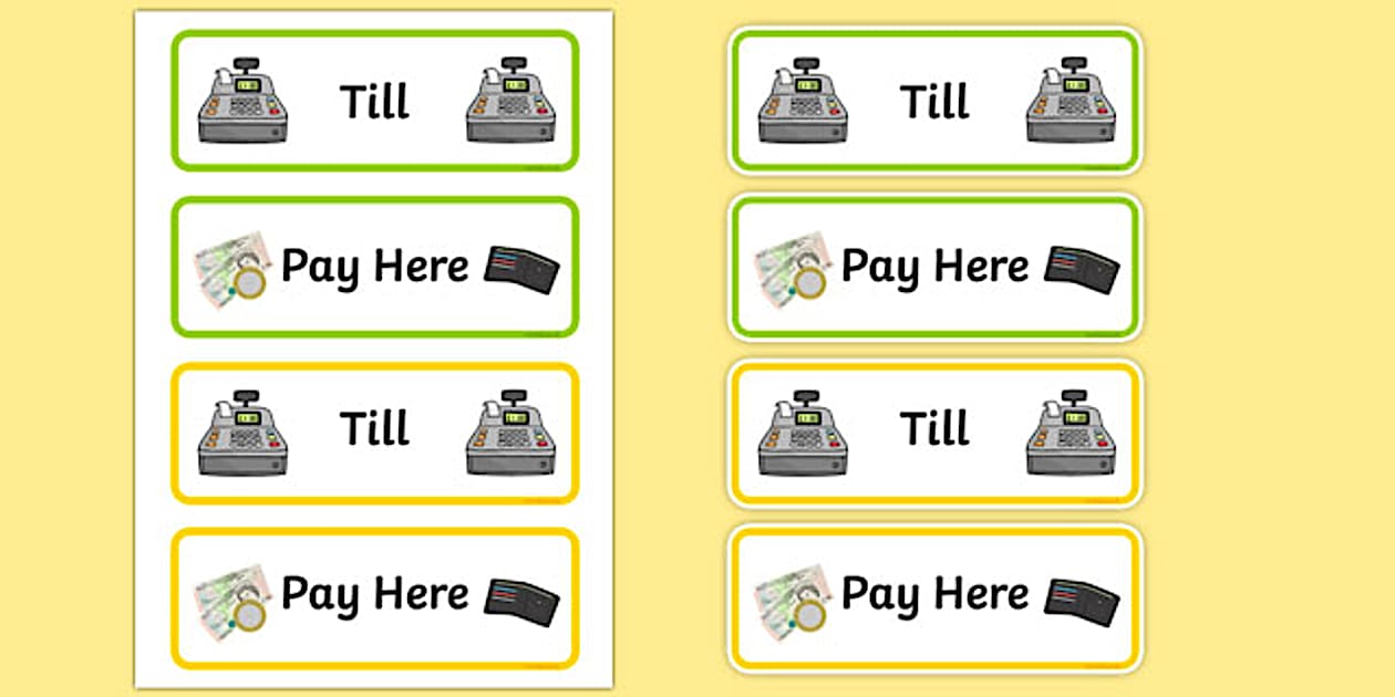 Role Play Till Sign (teacher made) - Twinkl