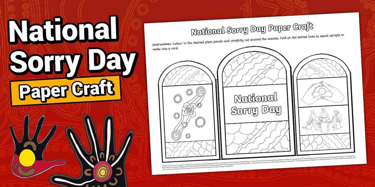 National Sorry Day Tissue-Paper Stained-Glass Craft | Twinkl
