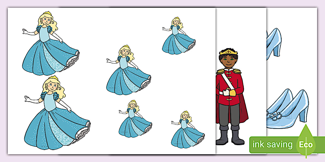 Cinderella Character Size Ordering - - Cinderella Display Posters