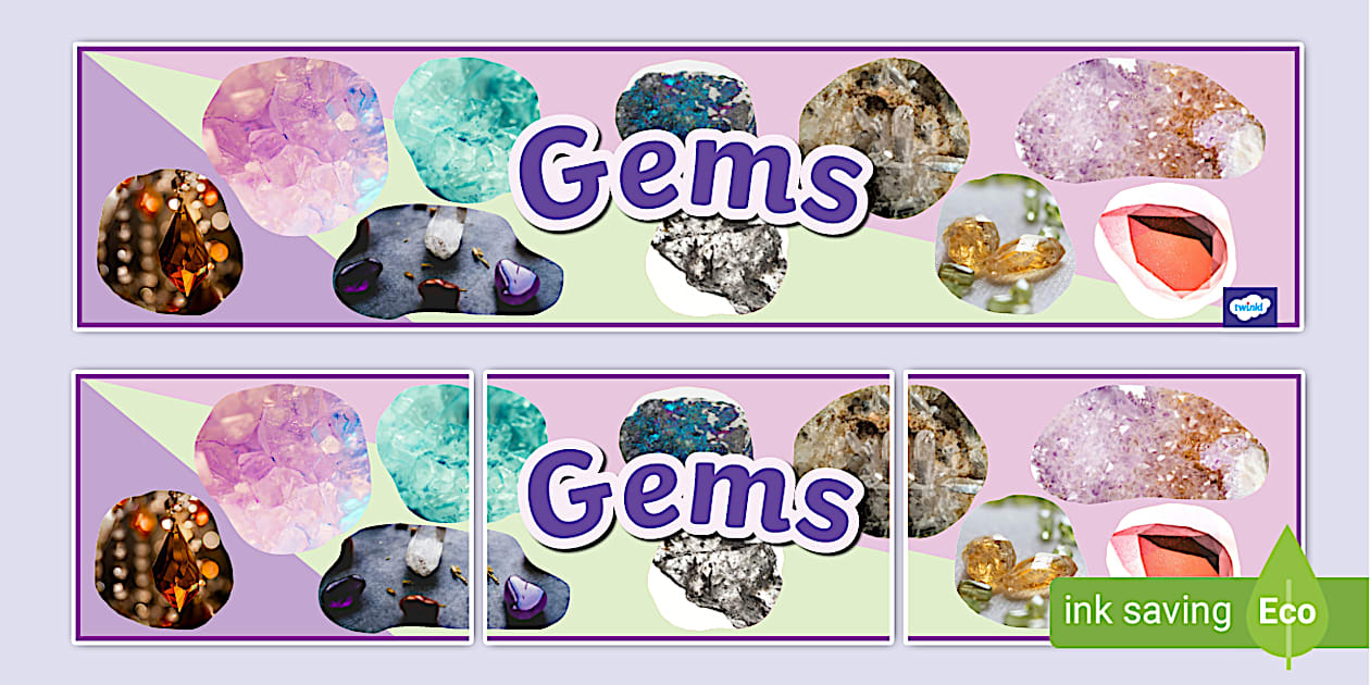 Gems Photo Display Banner (Teacher-Made) - Twinkl