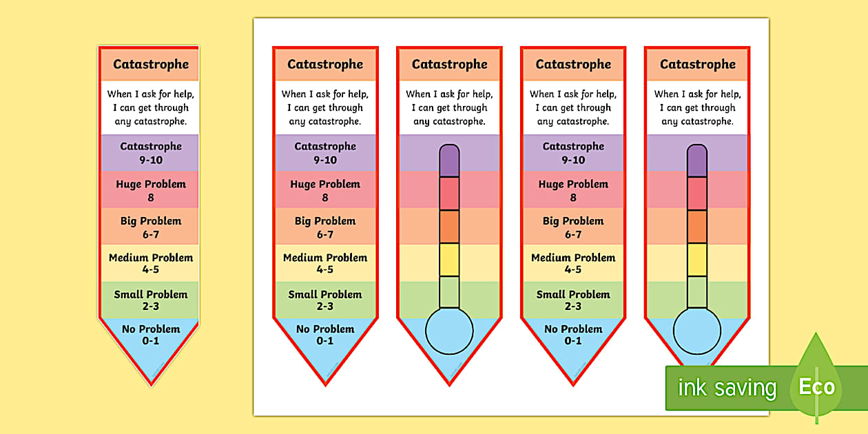 Catastrophe Scale Editable Bookmarks (teacher made) - Twinkl