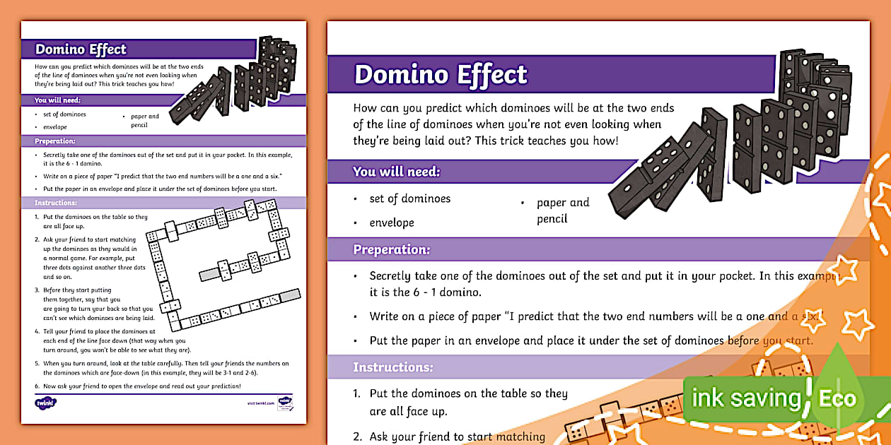 Domino Effect (teacher made) - Twinkl