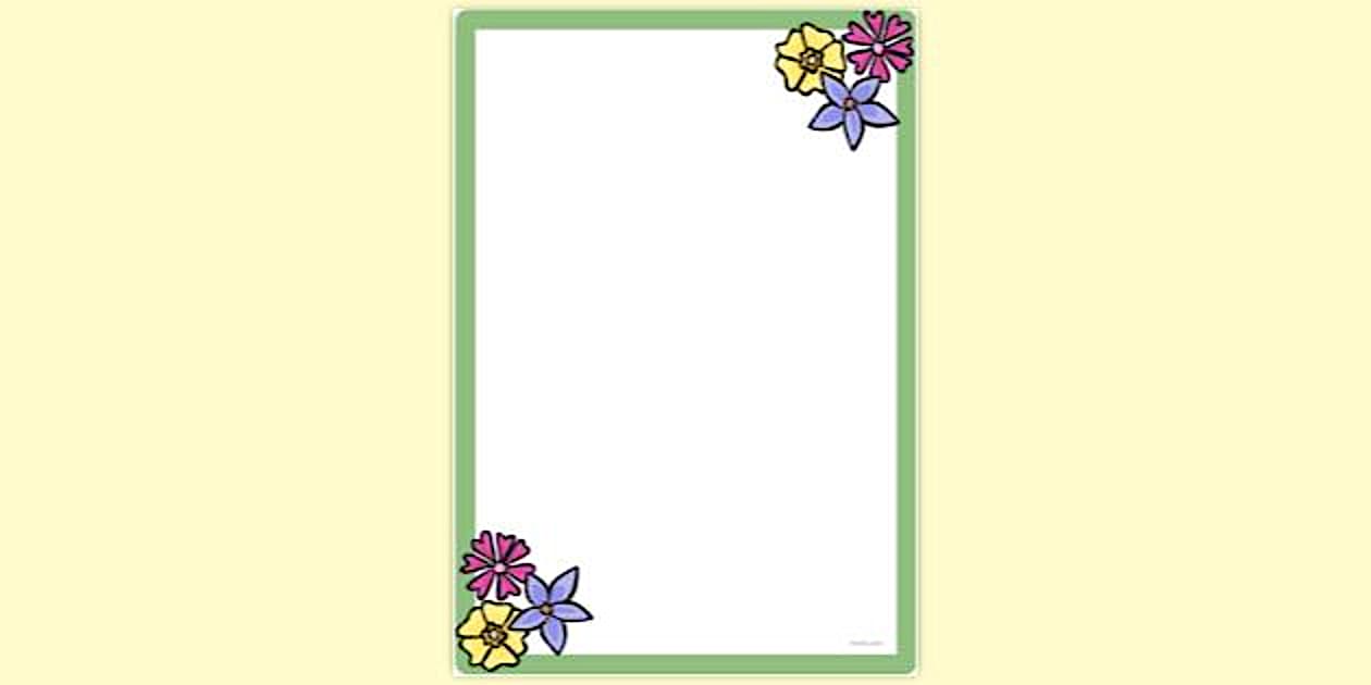 Printable Floral Page Border