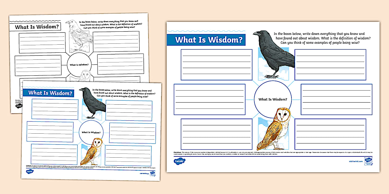 What Is Wisdom? Mind Map (teacher made) - Twinkl