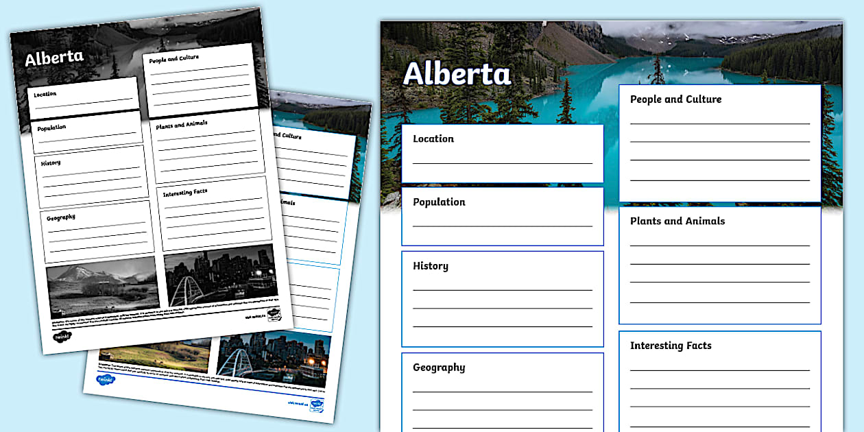 Alberta Fact File Template (Teacher-Made) - Twinkl