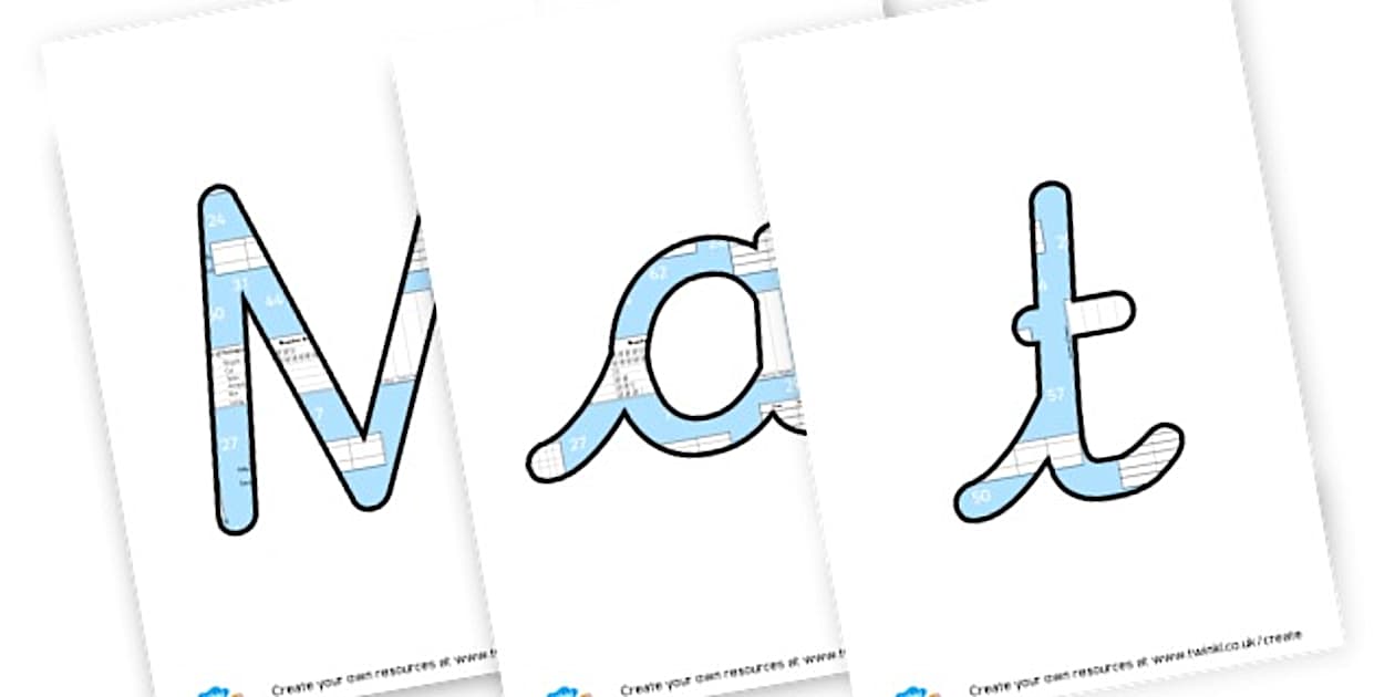 Maths Working Wall - display lettering - Twinkl