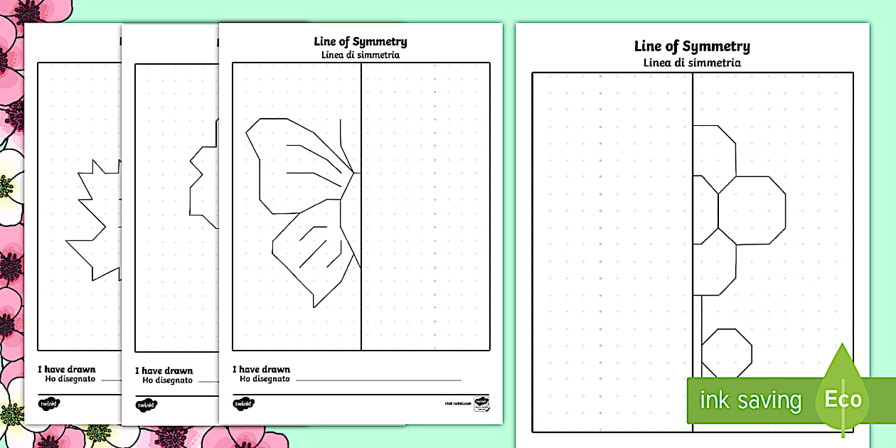 Spring Themed Symmetry Worksheet / Worksheets - Spring Themed Symmetry