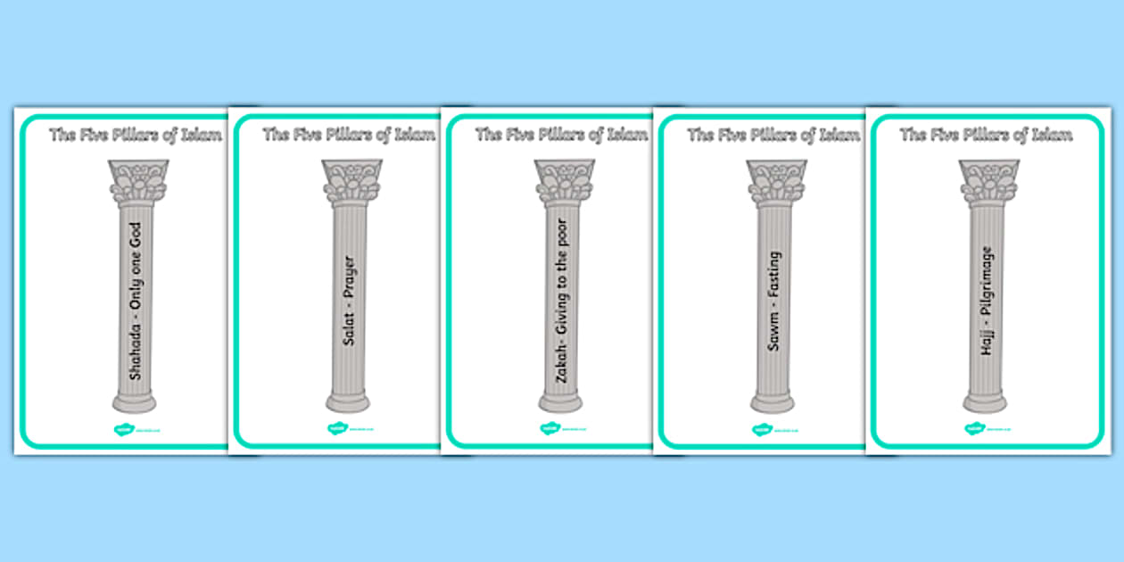 5 Pillars of Islam pictures for kids | KS2 Display Resources