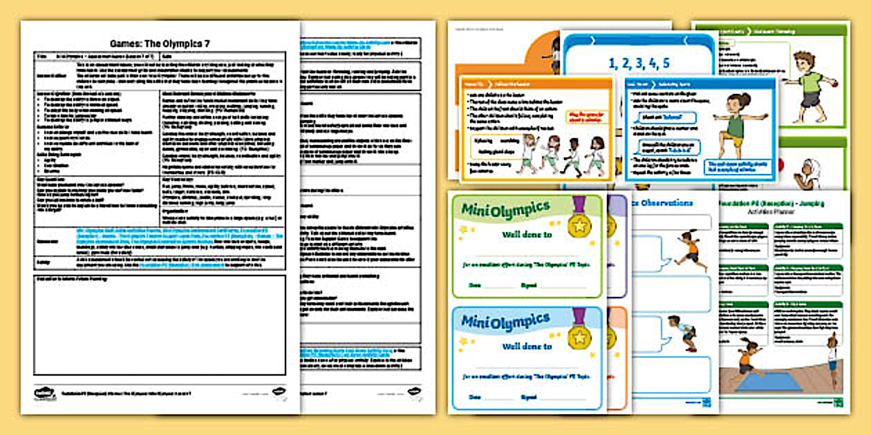 EYFS PE Games - The Olympics Lesson Pack 7: Mini Olympics