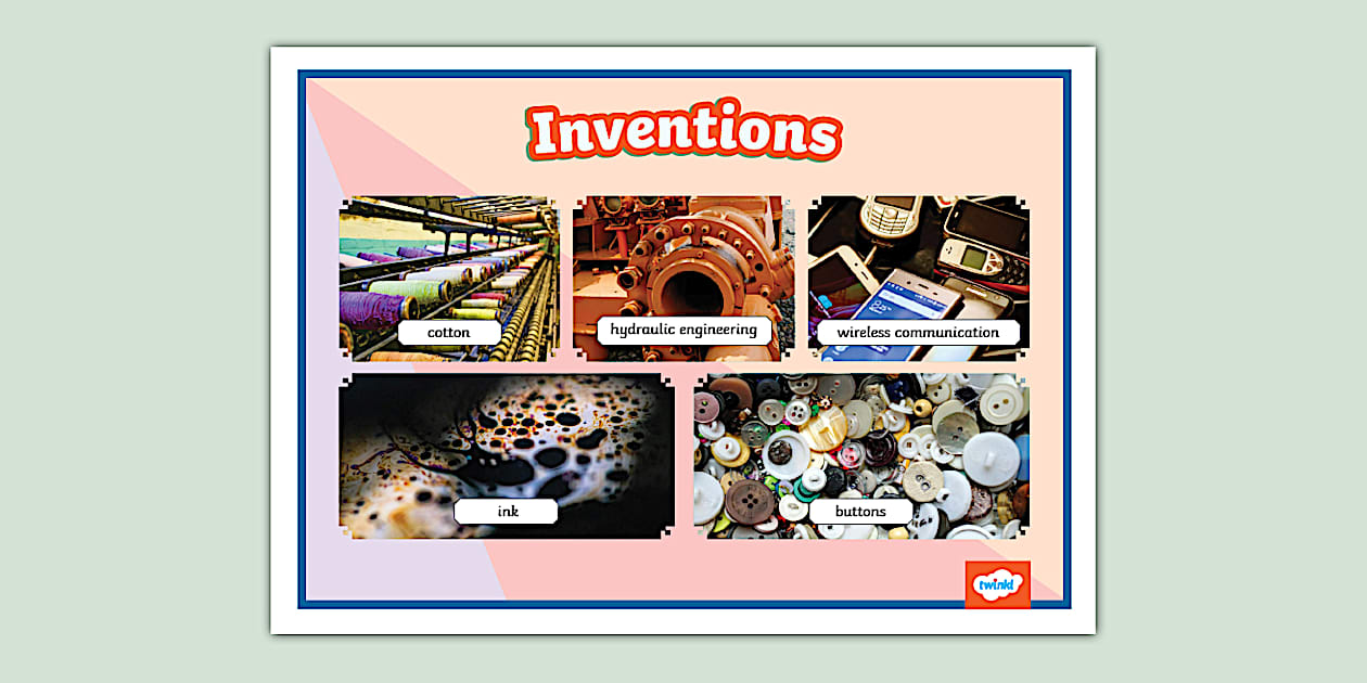 Inventions Photo Display Poster (Lehrer gemacht) - Twinkl