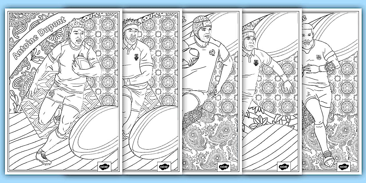 Rugby Colouring Pages I Twinkl Move l PE