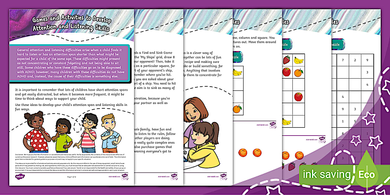 Games and Activities to Develop Attention and Listening Skills