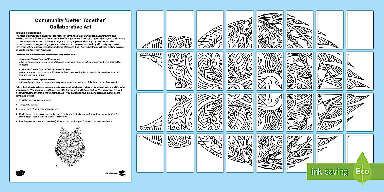 Community 'Better Together' Collaborative Art (teacher made)