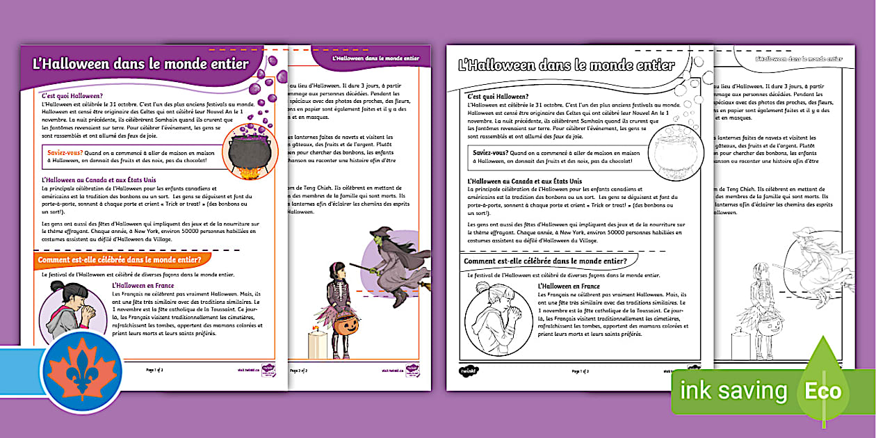 Halloween Cloze Activity French (Teacher-Made) - Twinkl
