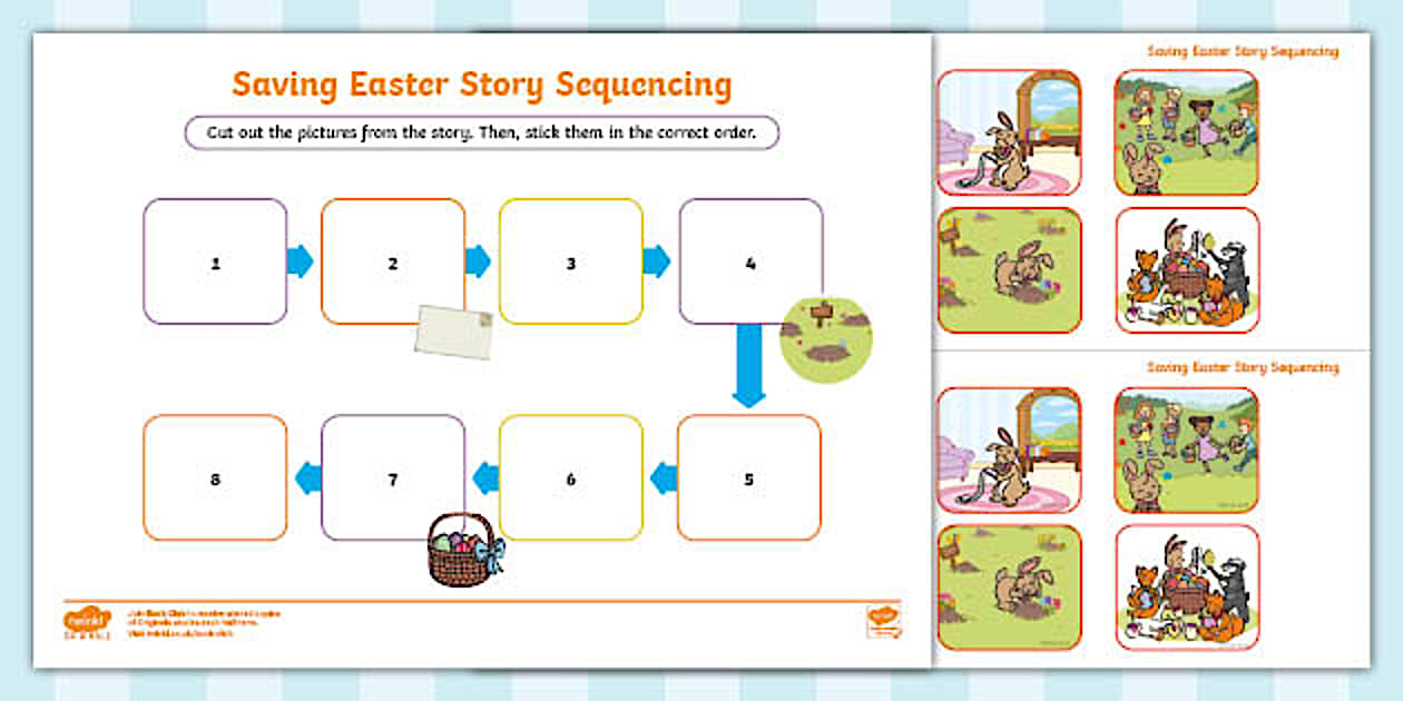 Saving Easter Story Sequencing Activity - Twinkl