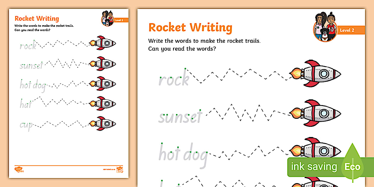 Twinkl Phonics Level 2: Rocket Letter Formation - Twinkl