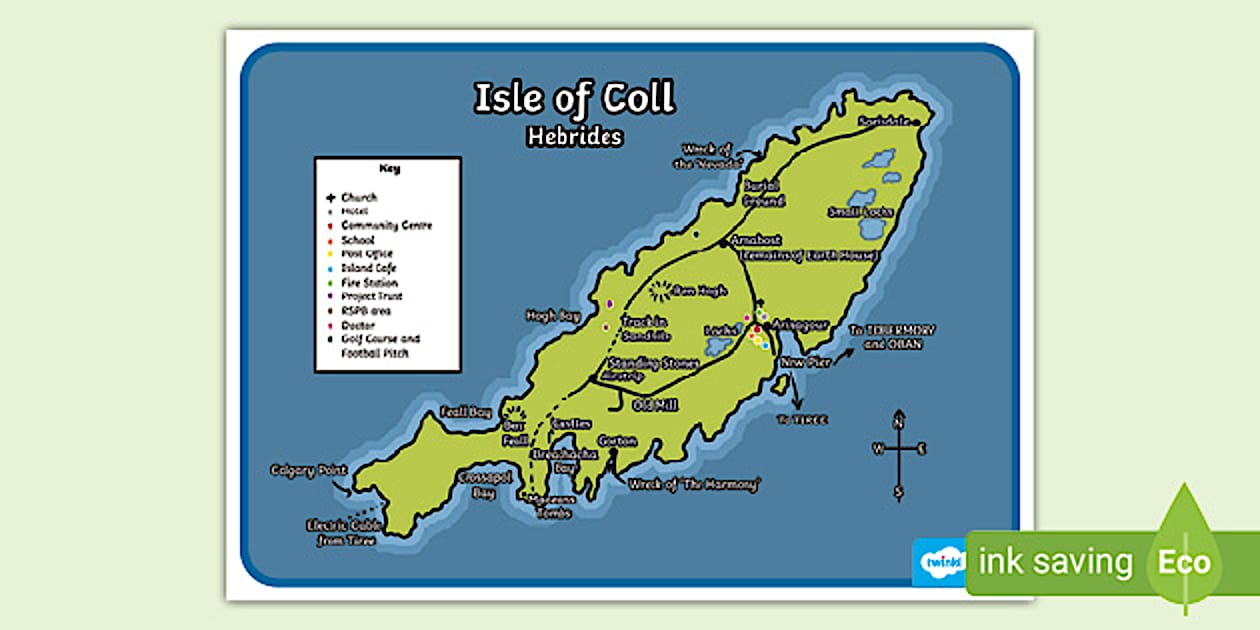 Isle of Coll Map Activity - Scottish Teaching Resource