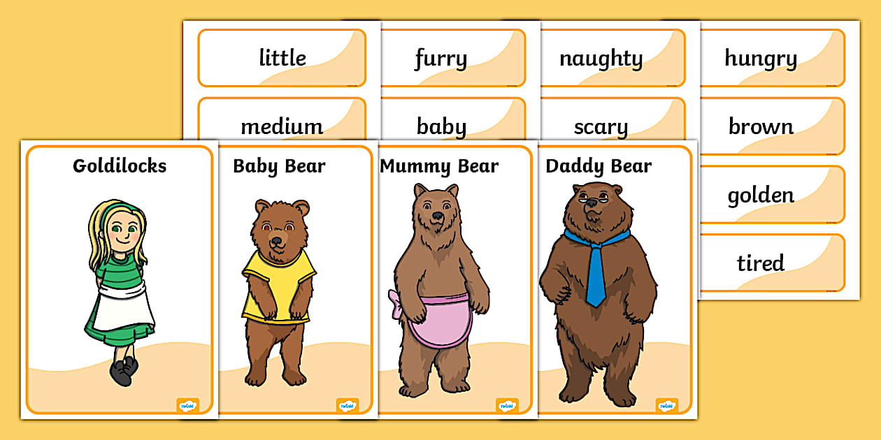 Goldilocks And The Three Bears Describing Word Activity
