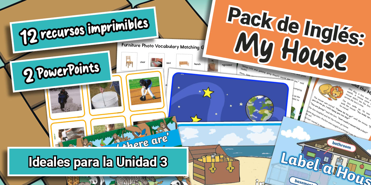 Pack | Unidad 3 | 3° Básico | Inglés | House | Furniture