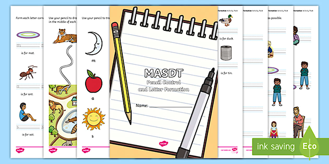 MASDT Pencil Control and Letter Formation Activity Booklet