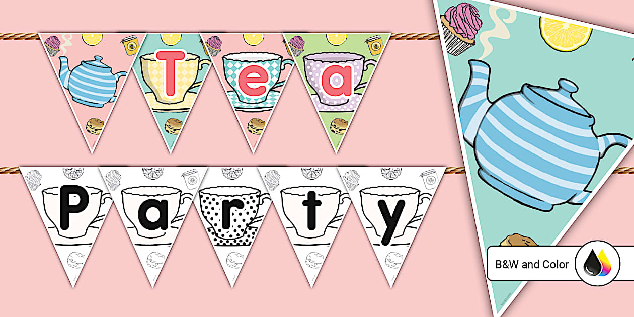 Tea Party Dramatic Play Bunting