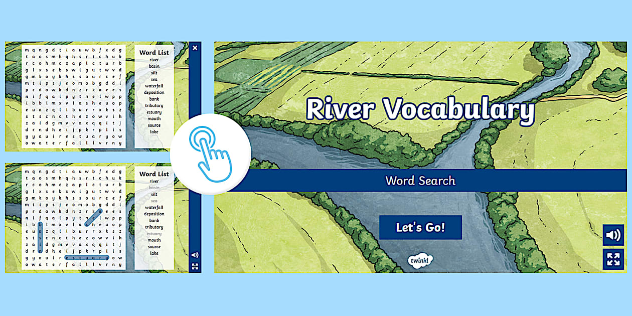 Interactive River Vocabulary Word Search | Twinkl Go!