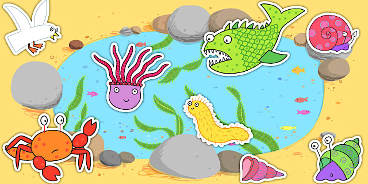 Black and White Story Cut Outs to Support Teaching on Sharing a Shell