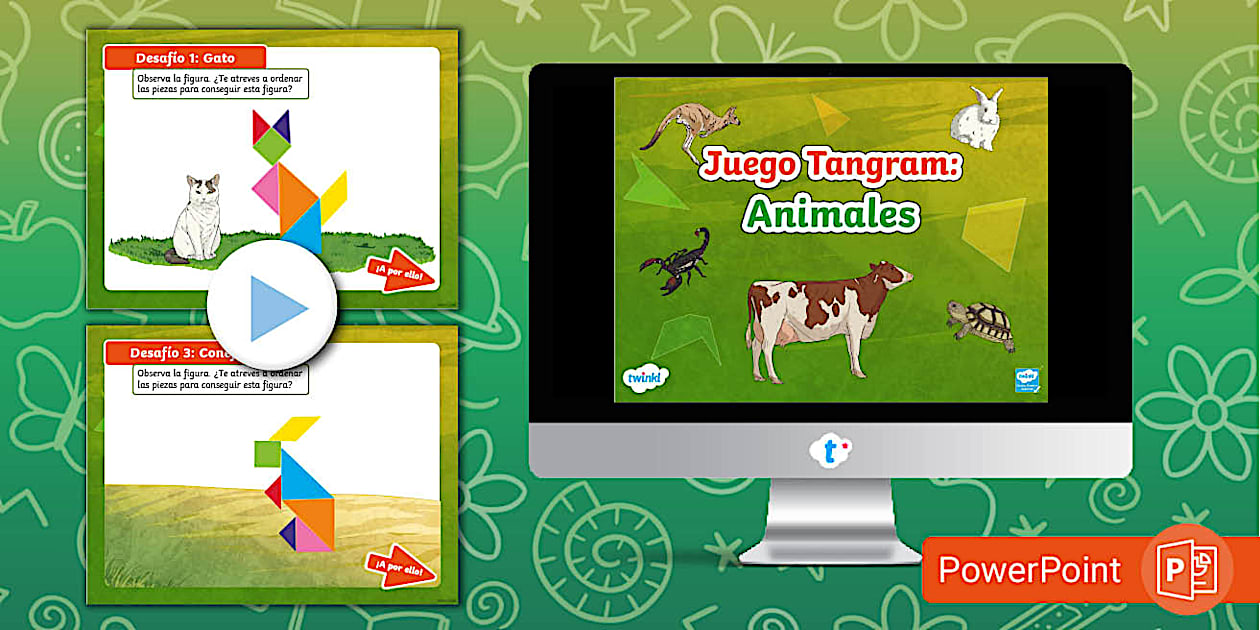 Juego interactivo: Tangram - Animales - Twinkl