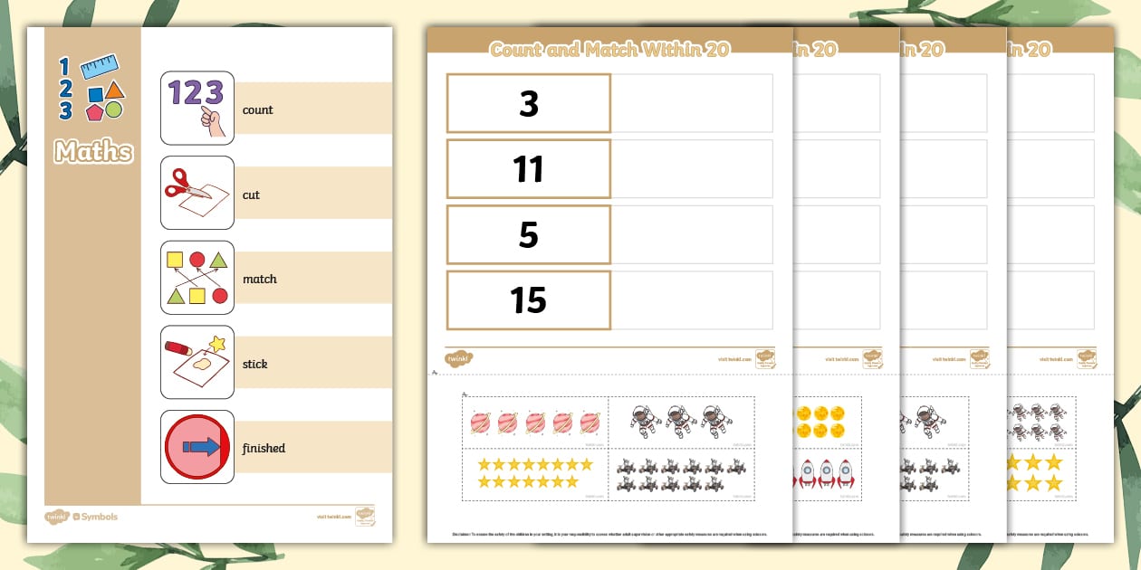 * NEW * SEND Structured Steps Space Count and Match within 20
