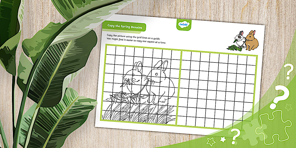 Copy the Spring Bunnies Puzzle - Kids Puzzles (teacher made)