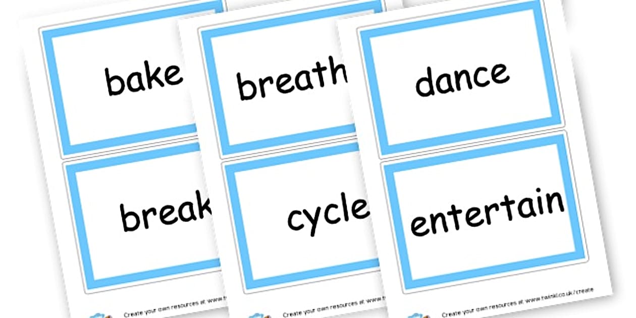 Verbs Cards (teacher made) - Twinkl