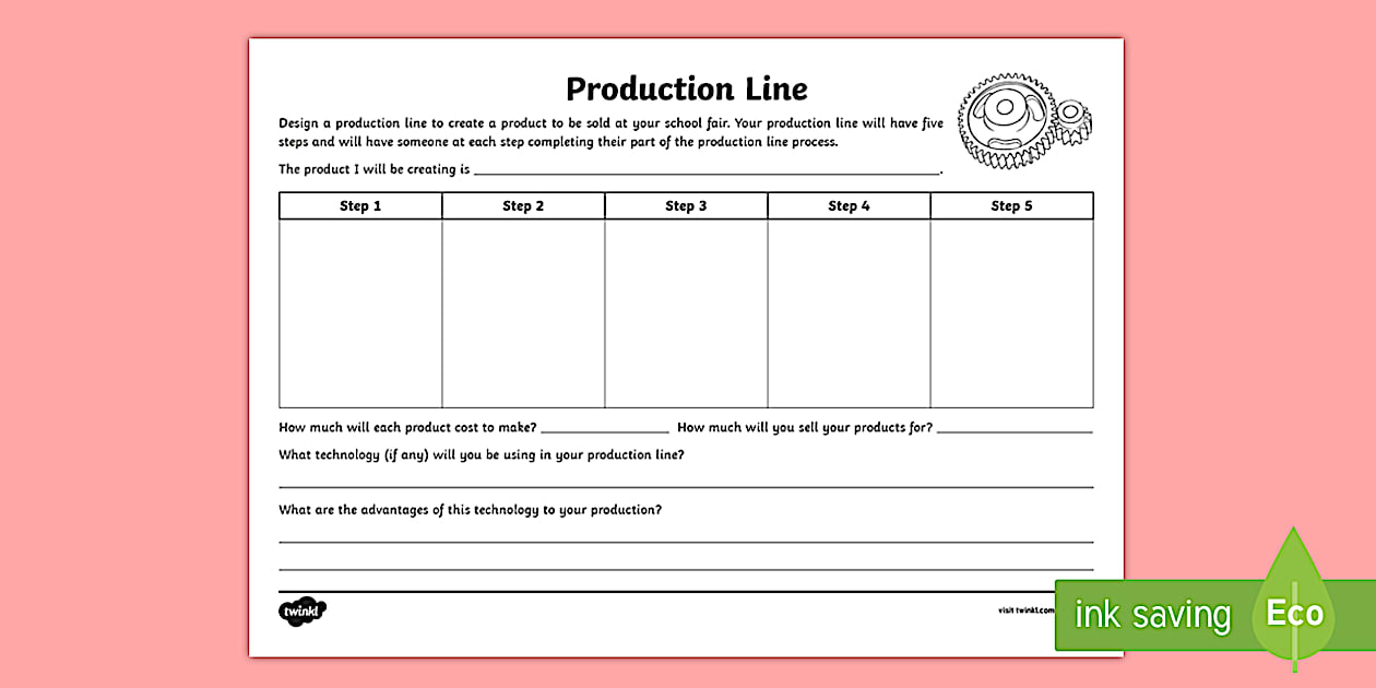 Production Line Design Activity - Twinkl