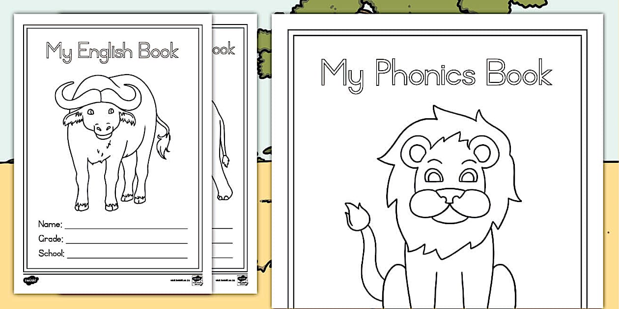 Grade 1 Safari Themed Editable Book Covers (teacher made)