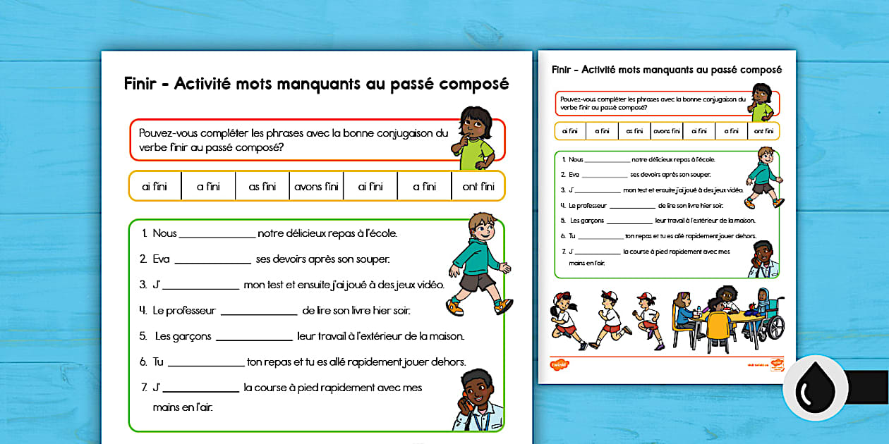 Verbe Finir - Passé composé | Twinkl
