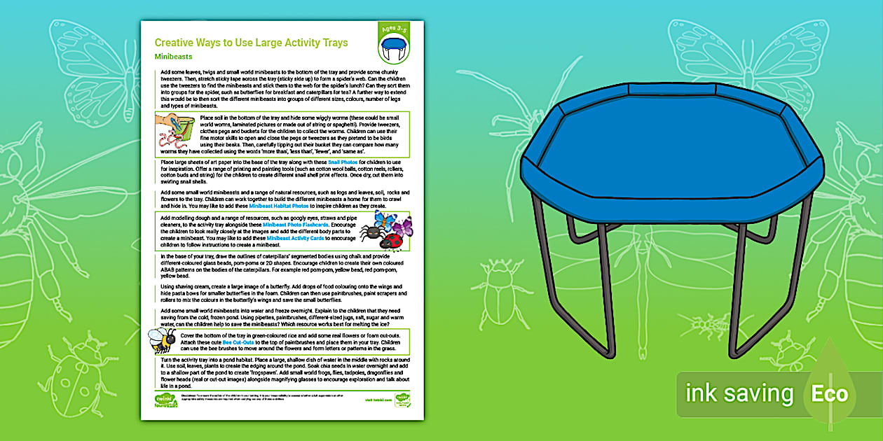 EYFS Minibeast-Themed Ideas for Activity Trays | Twinkl