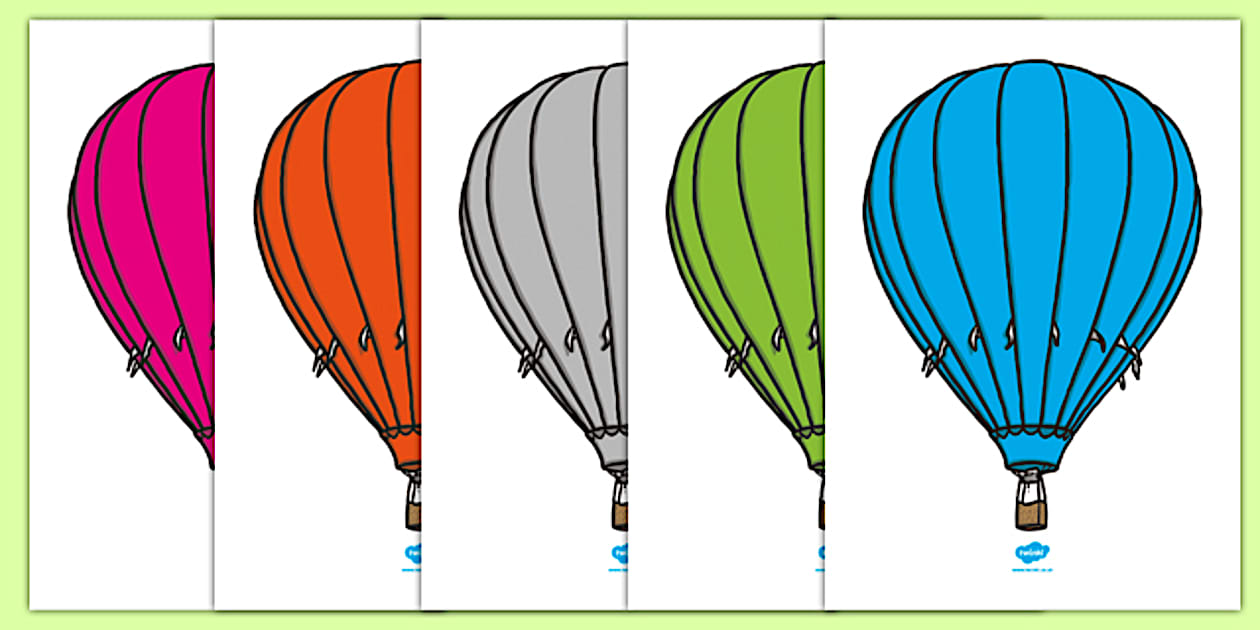 👉 Editable Hot Air Balloons (Stripes) (teacher made)