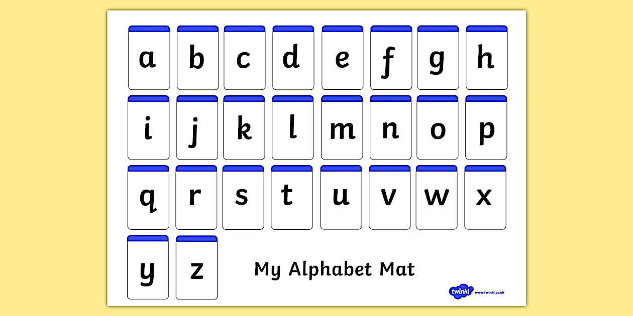 Cursive Alphabet Mat Letters Only (teacher made) - Twinkl