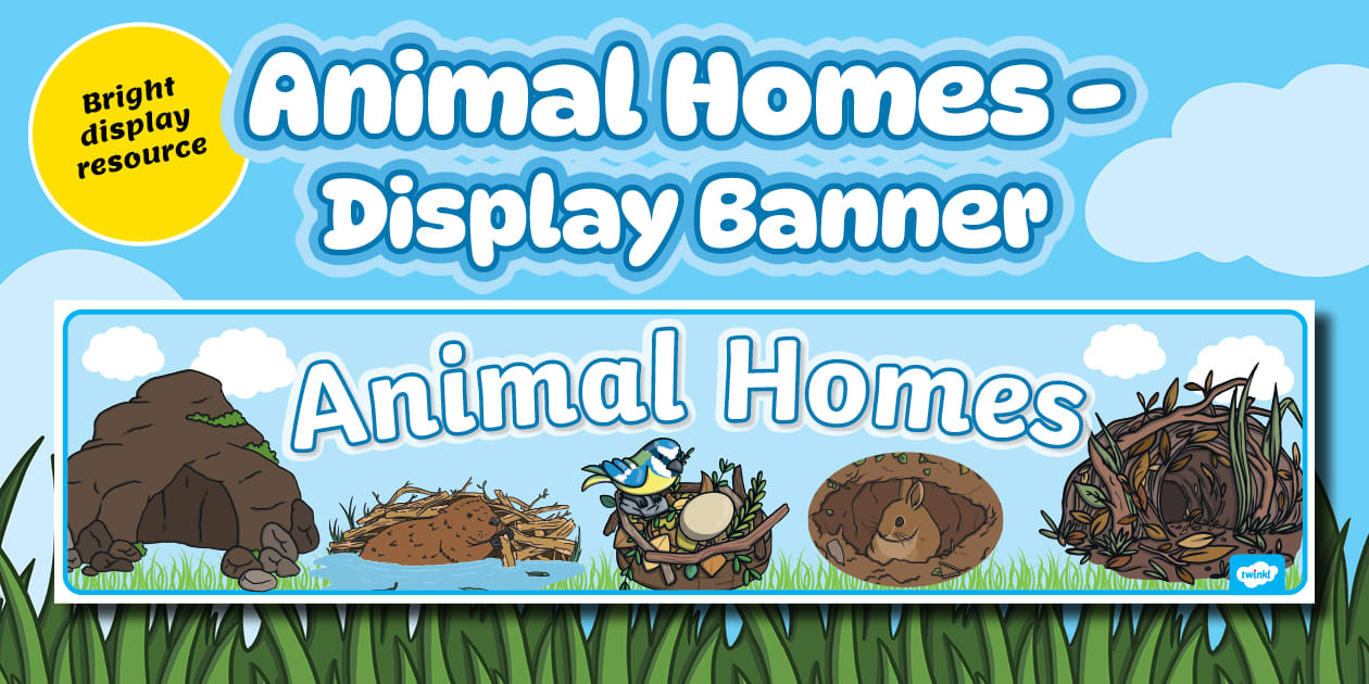 Foundation Phase Life Skills - Animal Homes - Display Banner (CAPS Aligned)