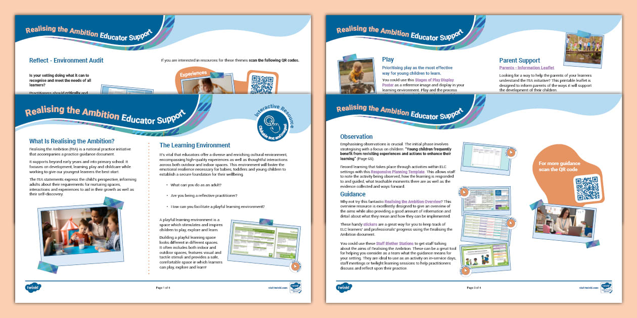 FREE! - Realising the Ambition Educator Support - Twinkl