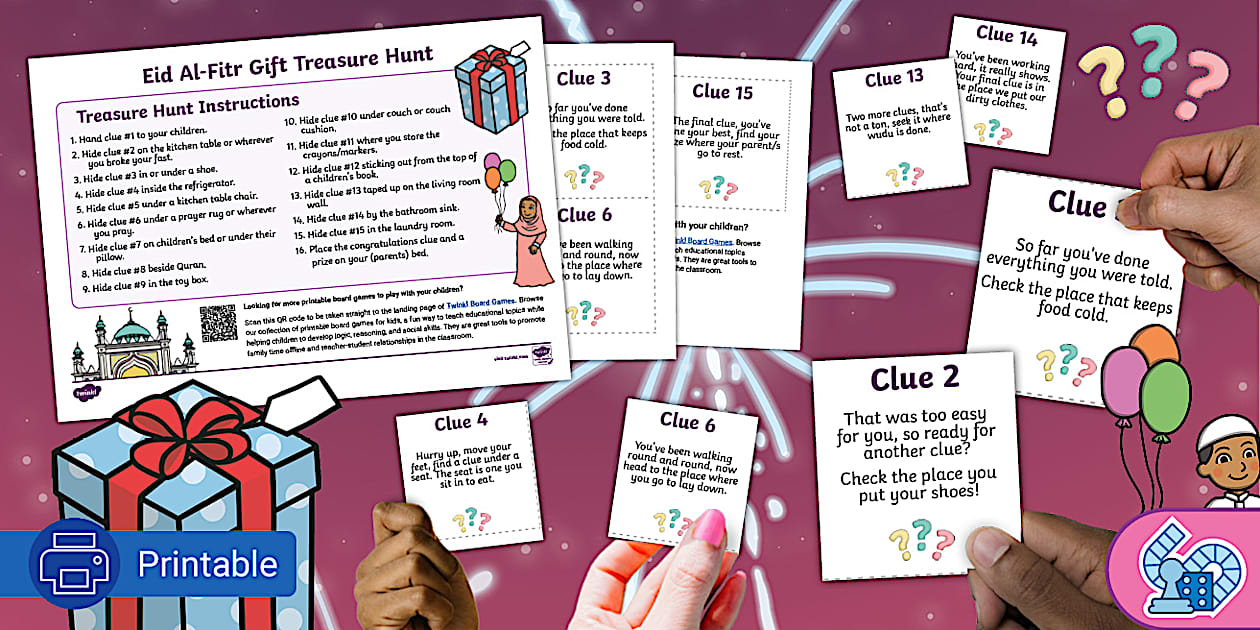 Eid Al-Fitr Scavenger / Treasure Hunt for Eid Gift Reveal