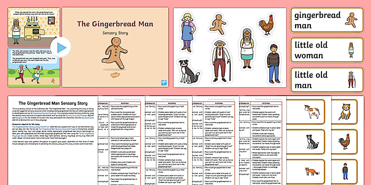 The Gingerbread Man Sensory Story Resource Pack - Twinkl