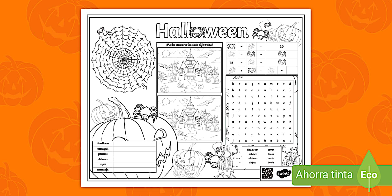 Halloween - Manteleta educativa - Twinkl