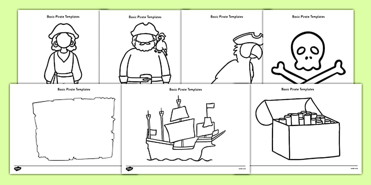 Basic Pirates Template Resource Pack (teacher made) - Twinkl