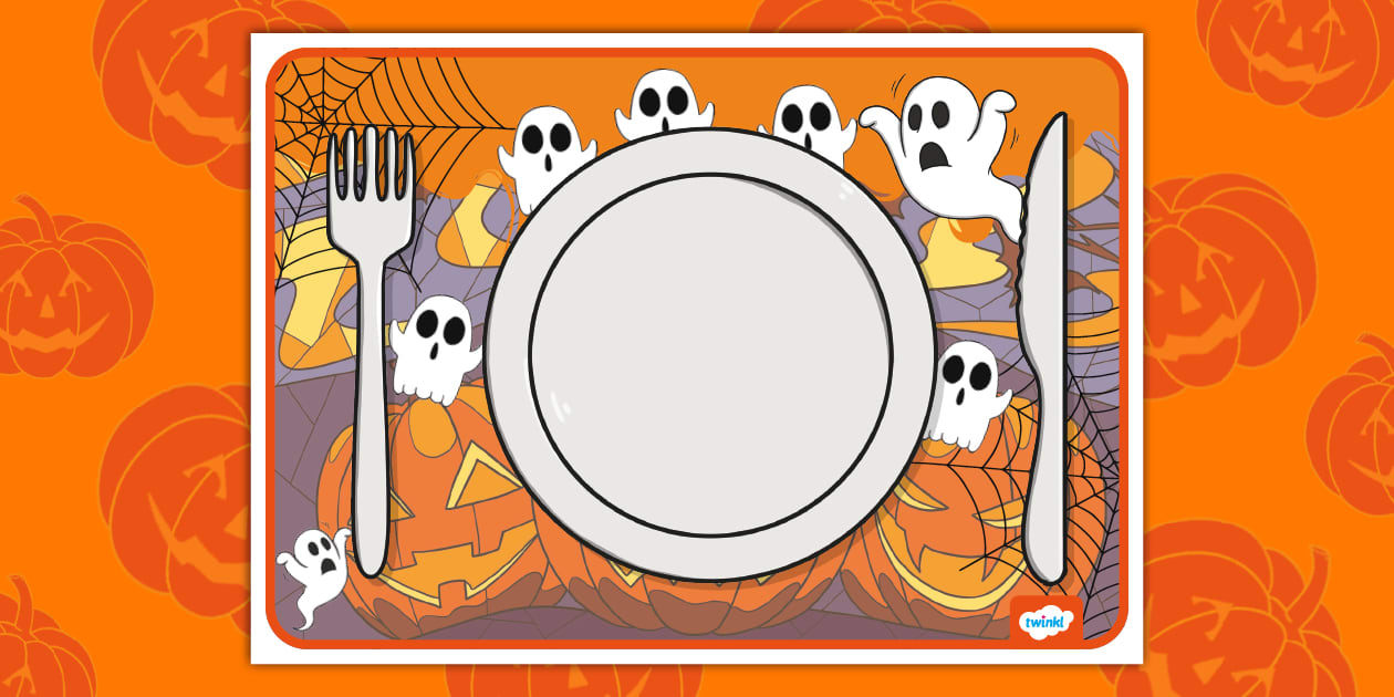 Halloween Themed Place Mats - Twinkl