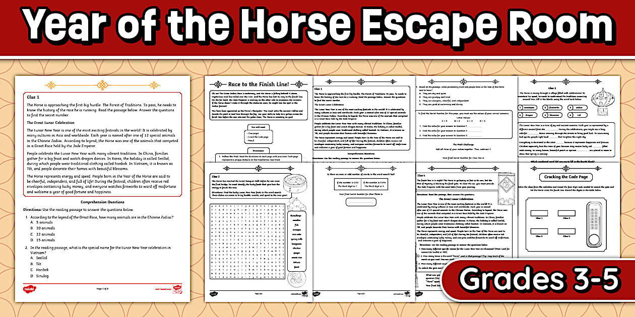 Race to the Finish Line! The Year of the Horse Escape Room