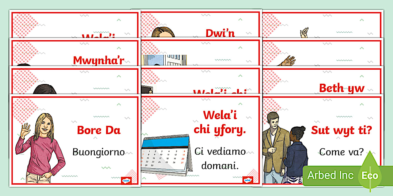 Ymadroddion Cymraeg yn Eidaleg / Welsh Phrases in Italian