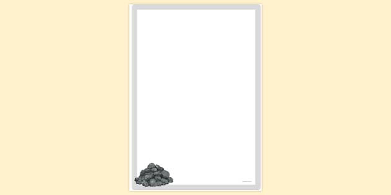 Simple Blank Coal Page Border | Page Borders | Twinkl